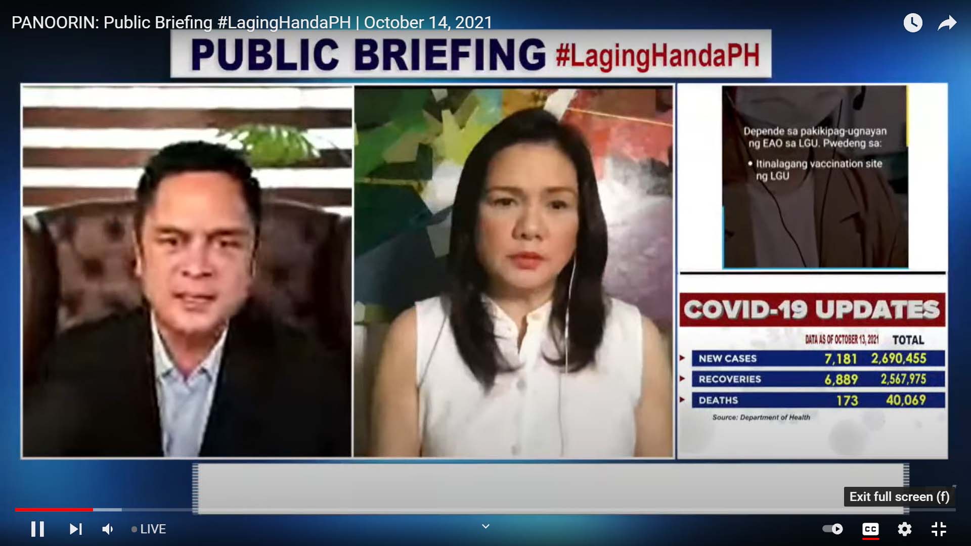 Public Briefing Laginghandaph Hosted By Presidential Communications